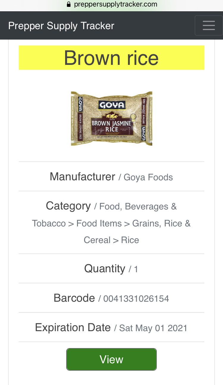 Prepper Inventory Application: Prepper Supply Tracker